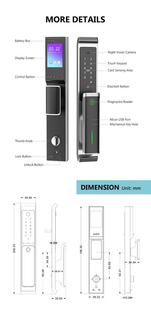 Khóa cửa Camera TTLock 3S01 - Khóa cửa TTLock Việt Nam
